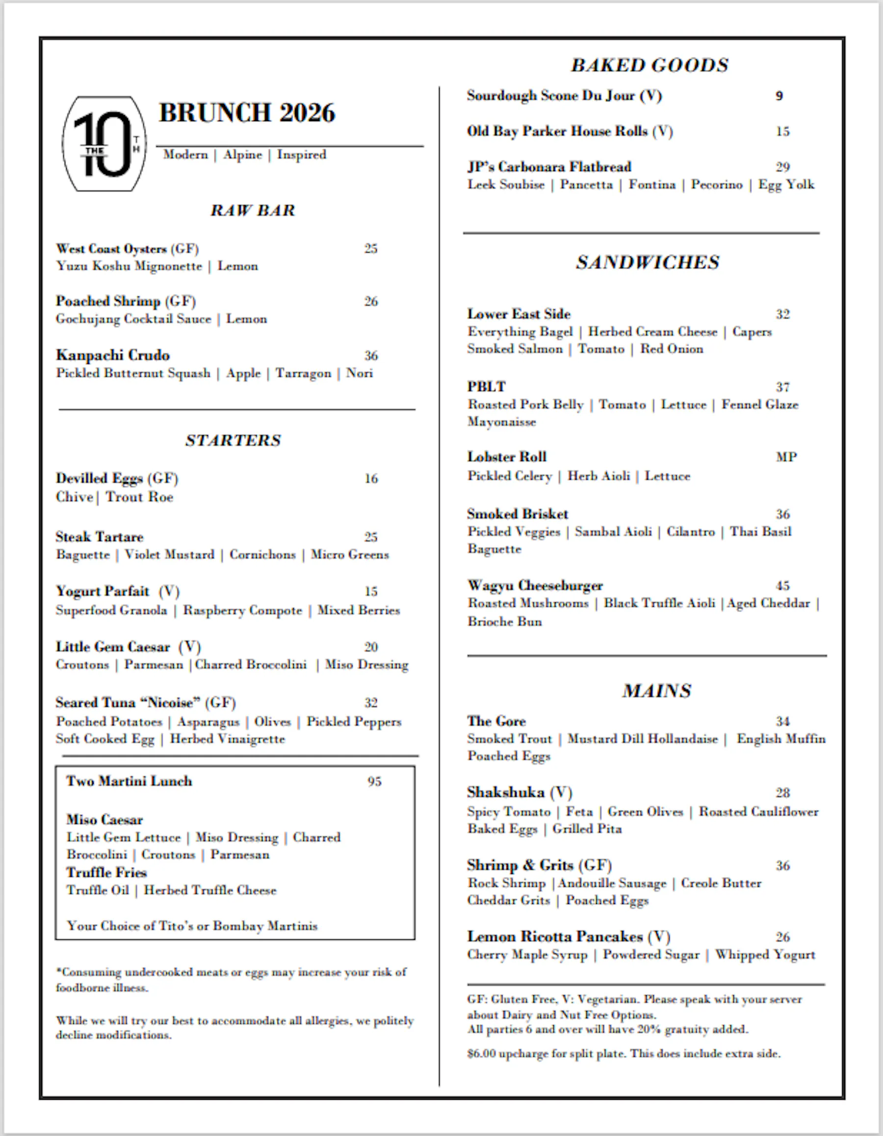 The 10th Restaurant - Vail, CO | Tock