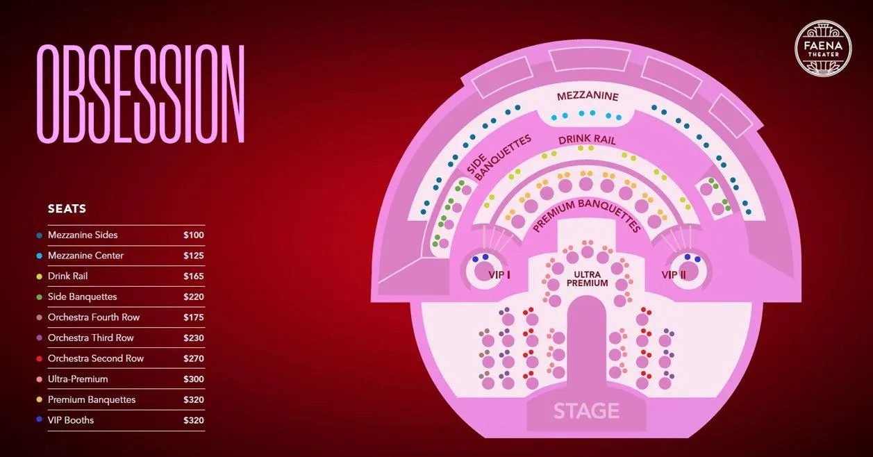 FAENA THEATER • Miami Beach - Obsession — Drink Rail Seats - Miami ...