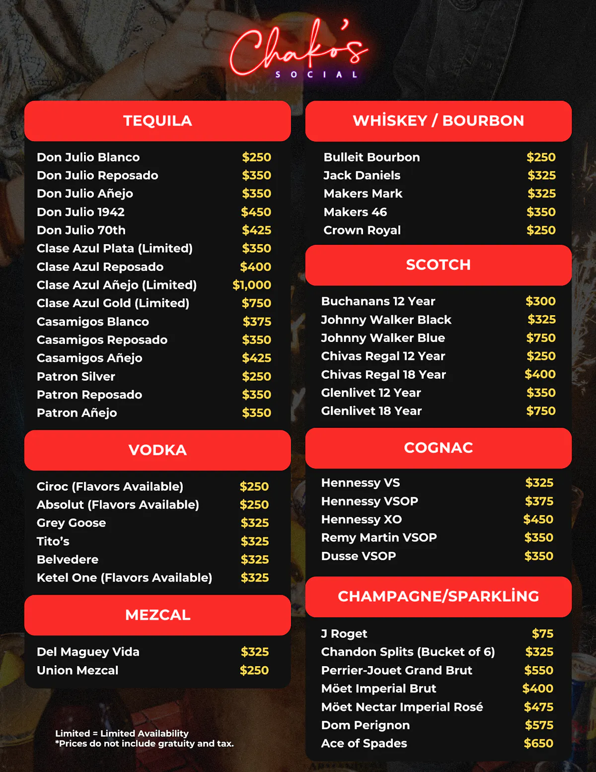 Chako's Social - Fullerton, CA | Tock