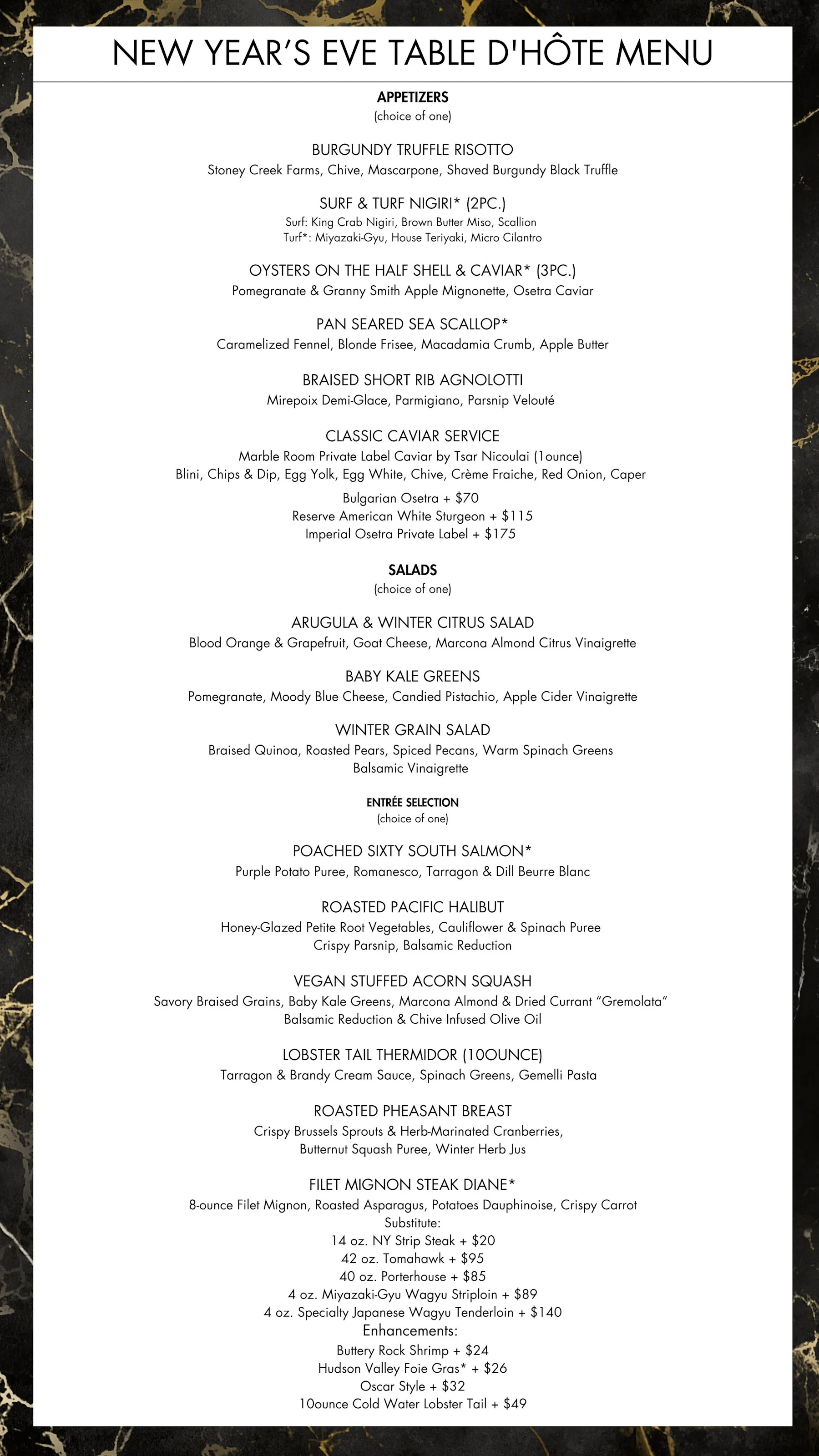 Marble Room Steaks and Raw Bar - Cleveland, OH | Tock