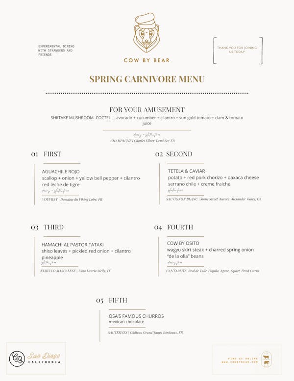 Cow by Bear - San Diego, CA | Tock