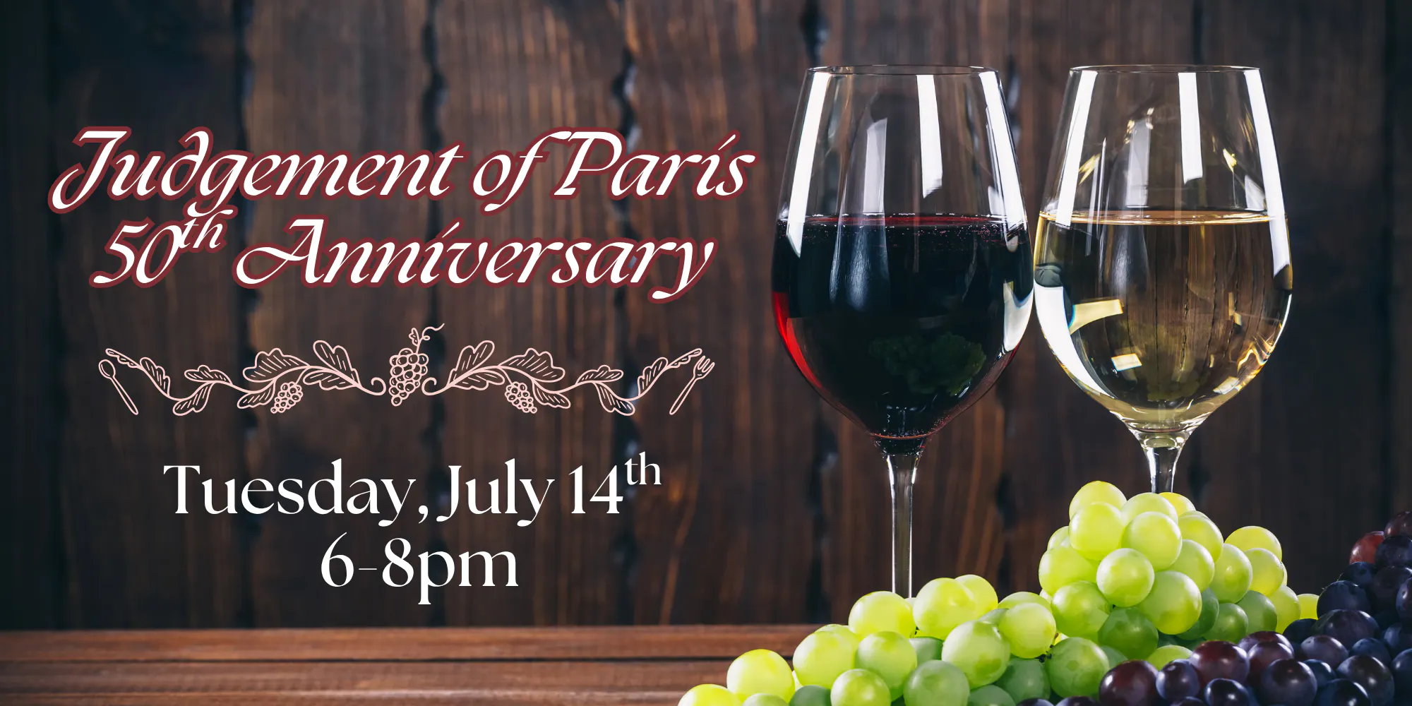 Judgement of Paris 50th Anniversary - Kuper Wine Bar - Longmont, CO ...
