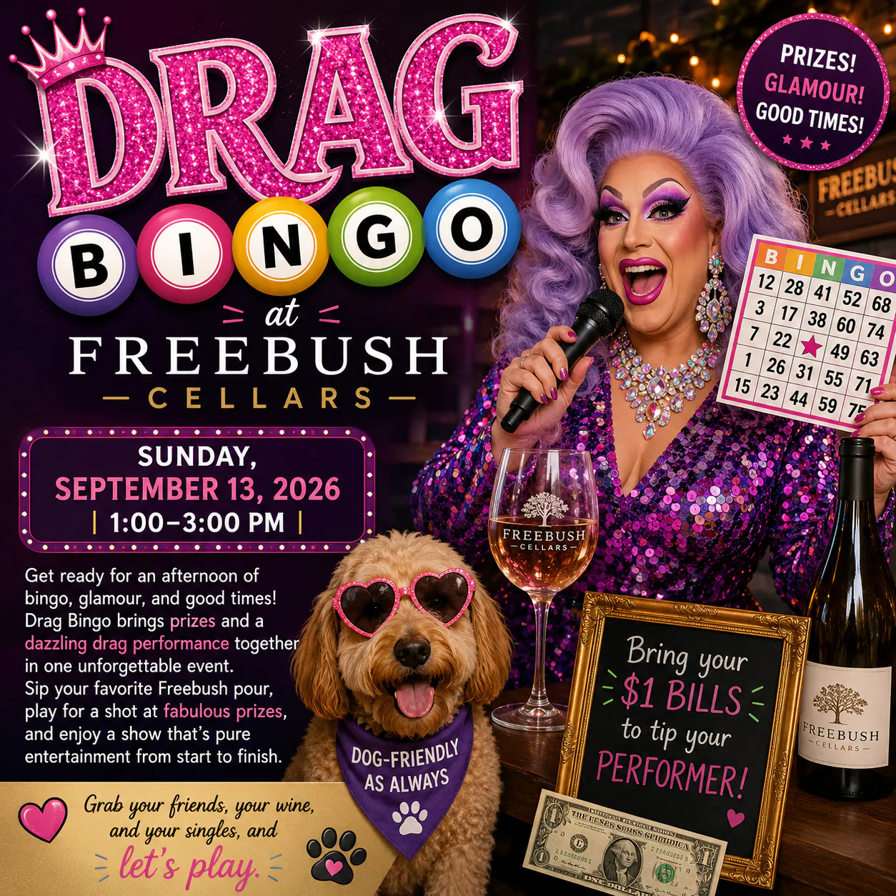 Drag Bingo at Freebush Cellars - Freebush Cellars - Woodinville, WA ...