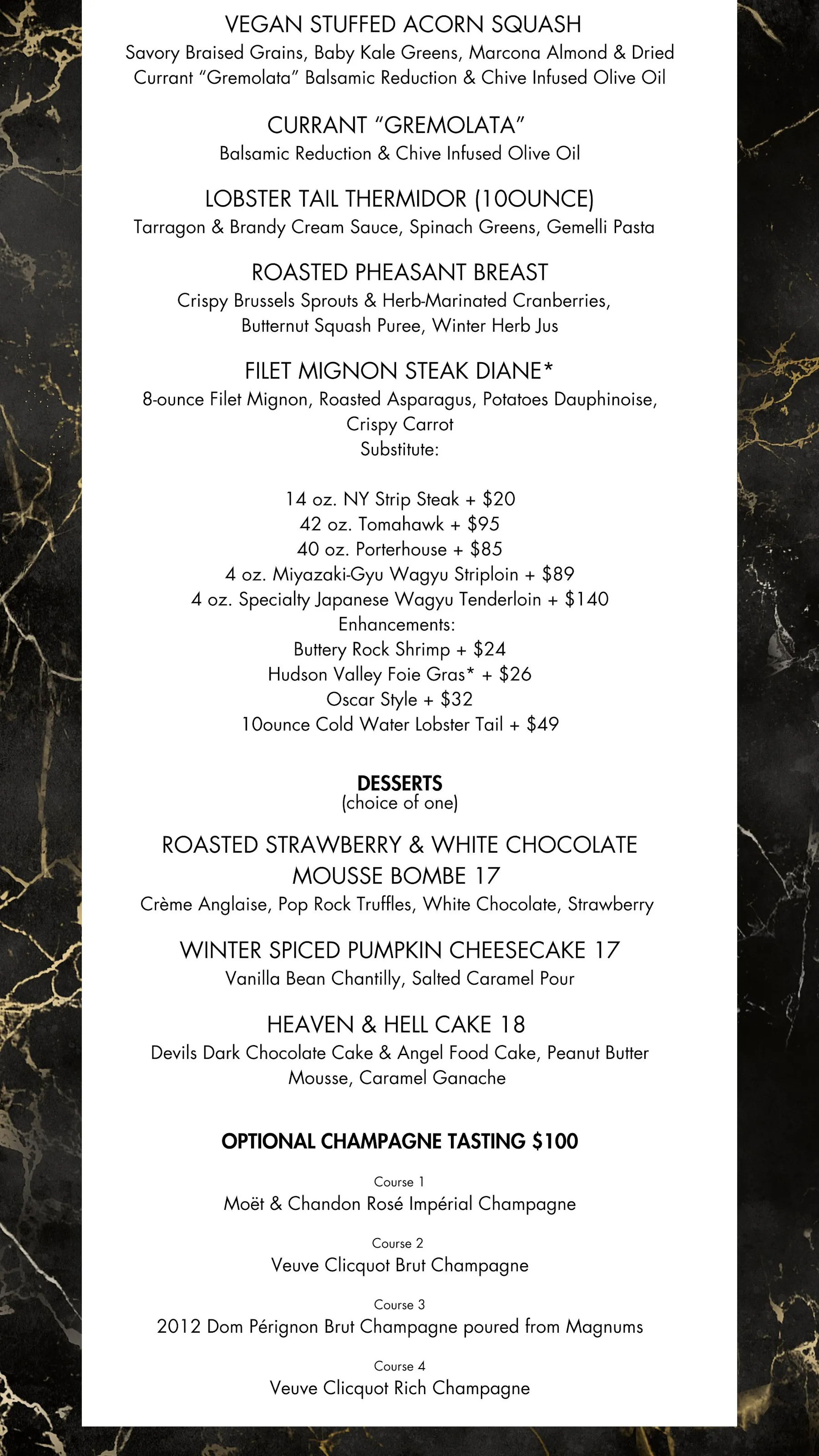 Marble Room Steaks and Raw Bar - Cleveland, OH | Tock