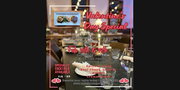 Spirit in Niagara Distillery - Valentine's Day Menu - Niagara-on-the ...